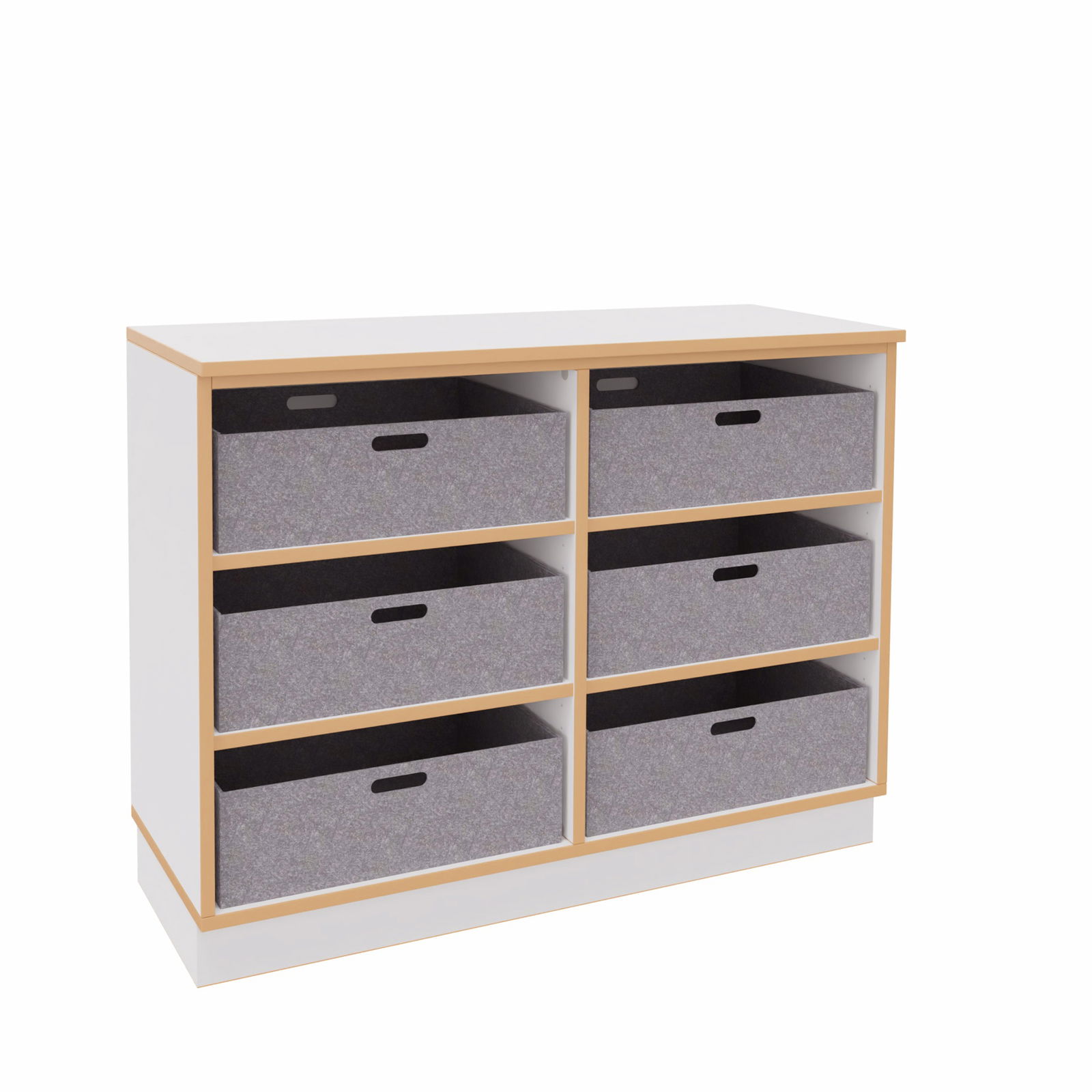 DECOR breites Regal mit 6 Filzboxen | De Breuyn Kindergartenmöbel | Kigata